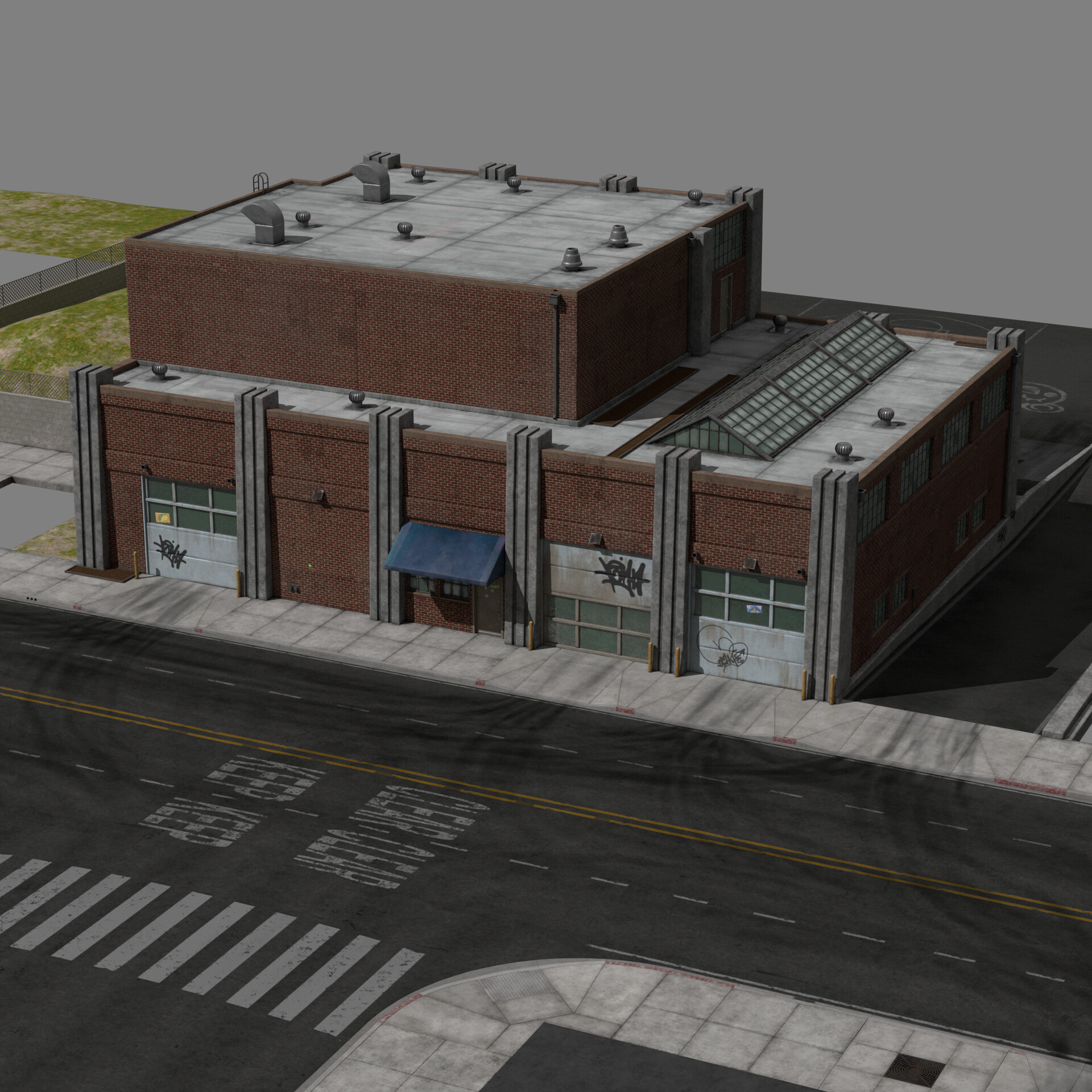 ArtStation - Garage Headquarters Exterior for Fast and Furious: Spy Racers