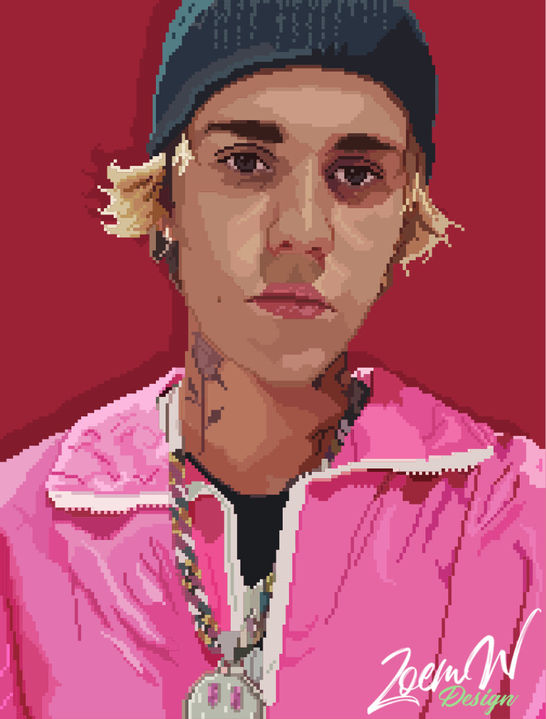 Artstation Justin Bieber Pixelart