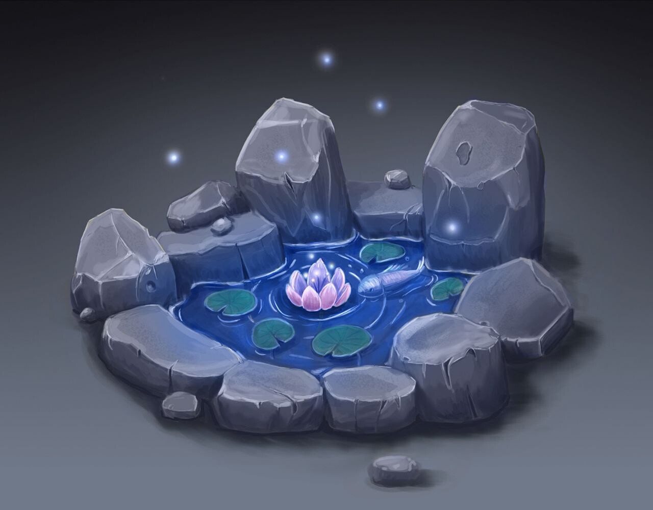 ArtStation - The magic pond 2d