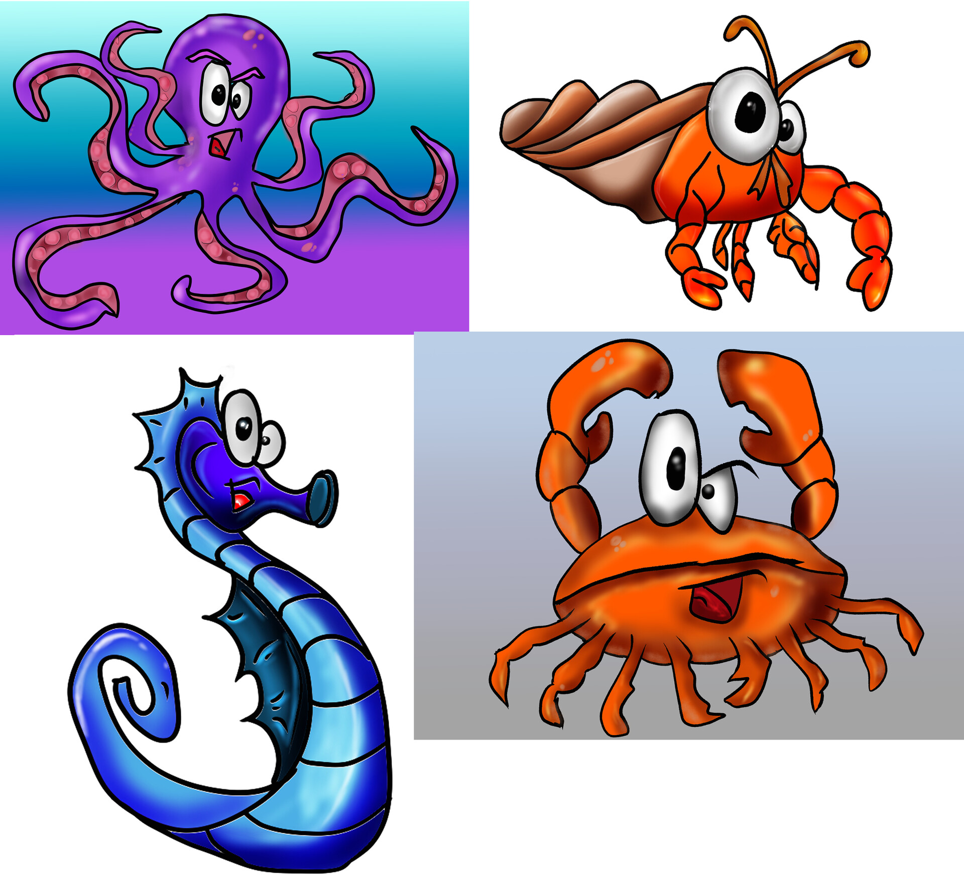 ArtStation - Sea Friends - for sale on Etsy