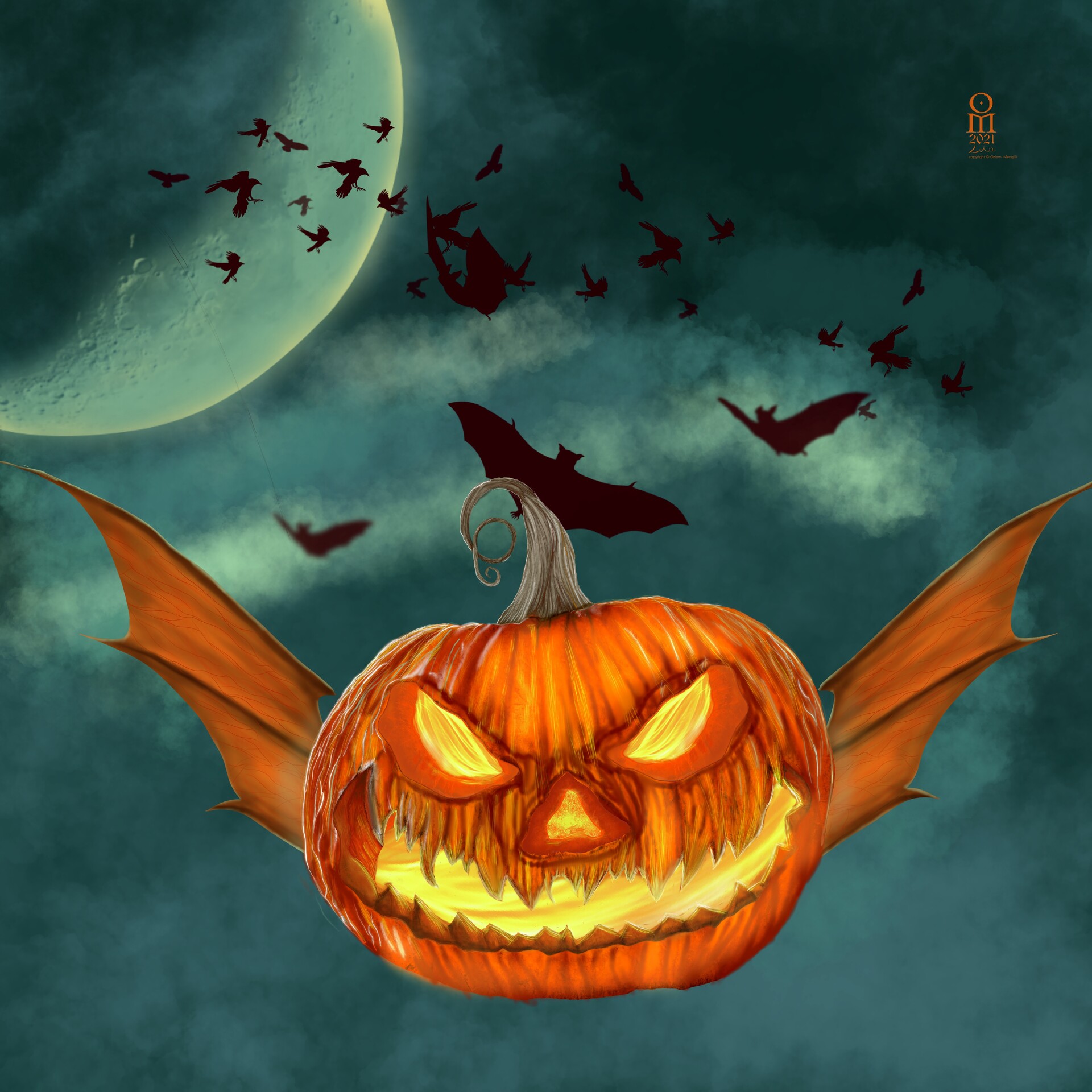 ArtStation - Flying Pumpkin