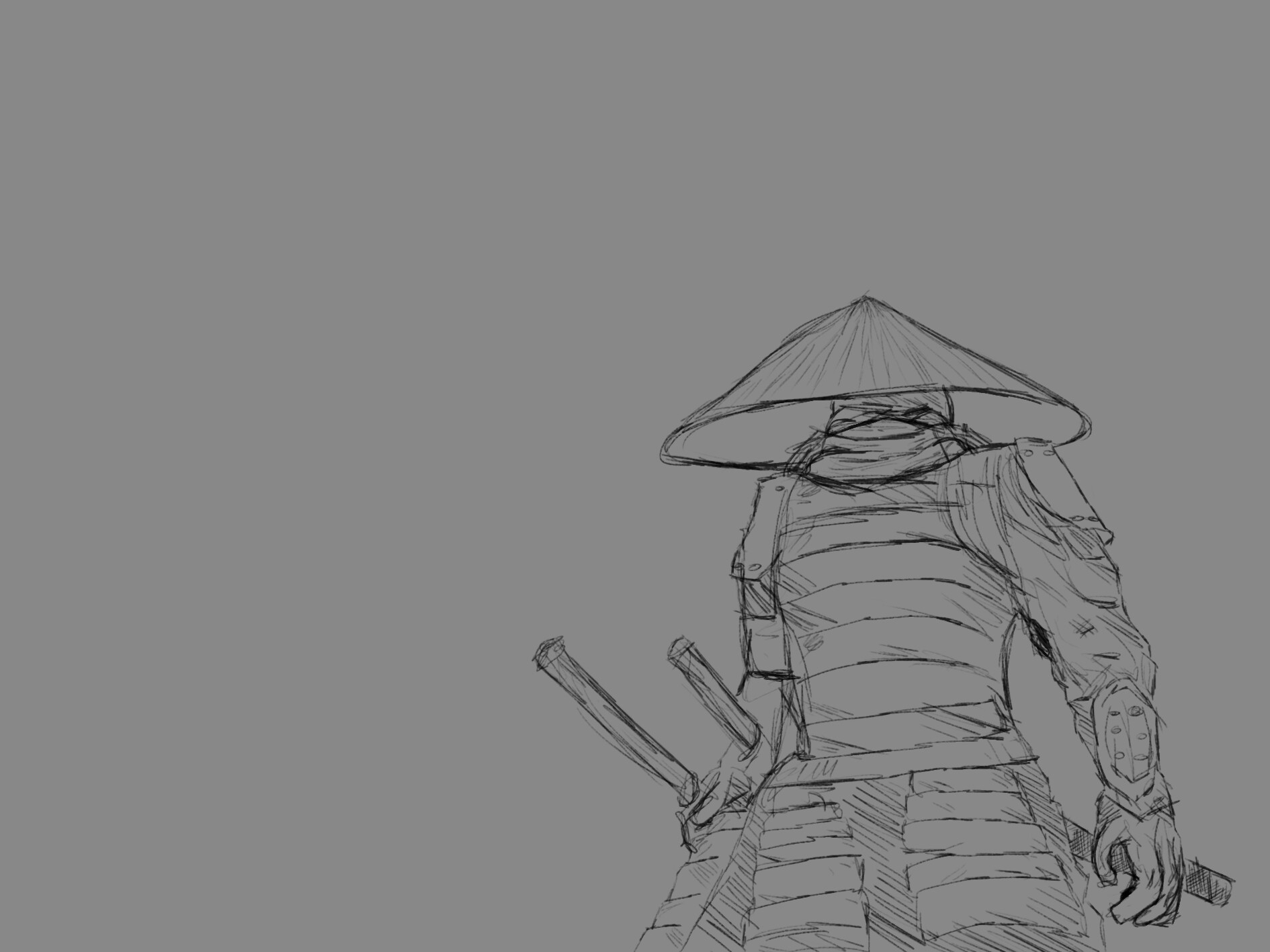 ArtStation - Samurai Sketch