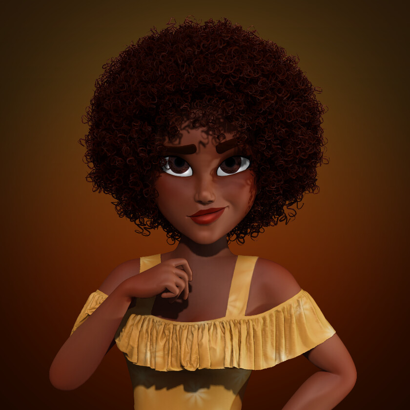 ArtStation - stylized 3d female model / Maya