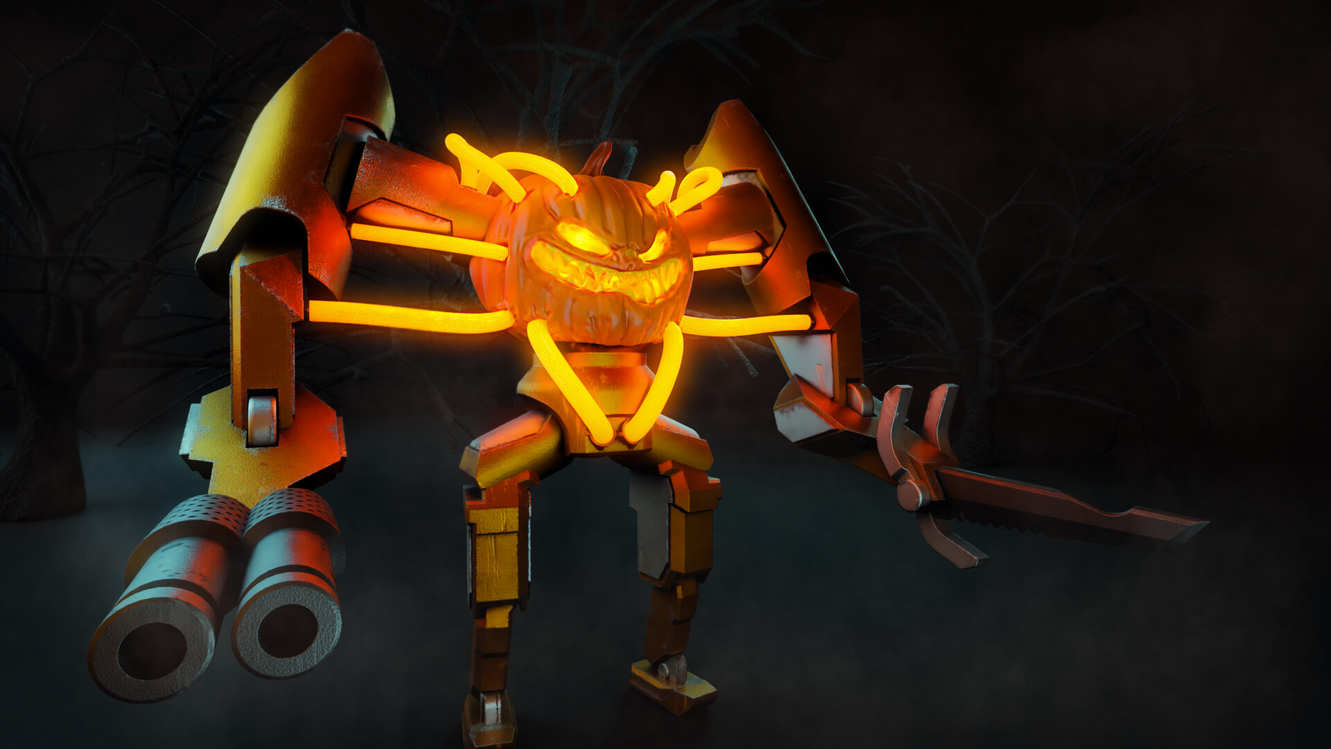 ArtStation - Angry pumpkin Mech