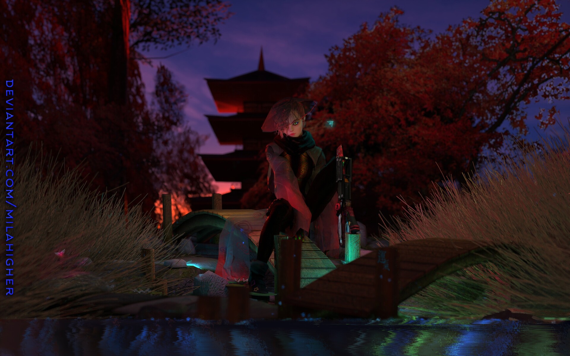 ArtStation - Asian cyberfantasy dawn