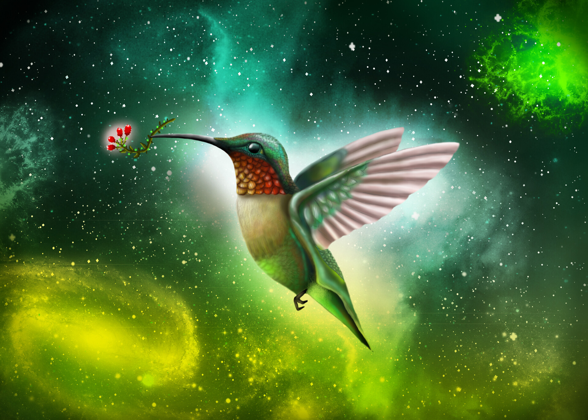 Hummingbird Wallpaper Abstract