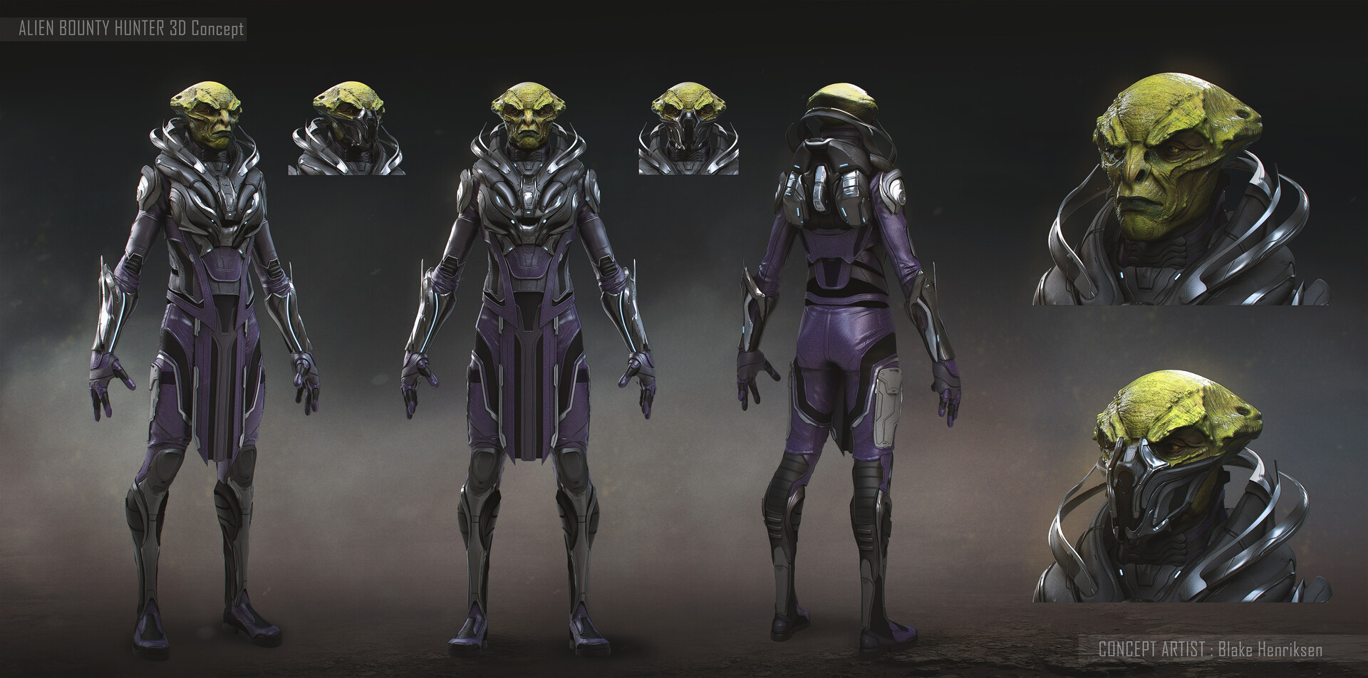 ArtStation - Alien Bounty Hunter: 3D Concept