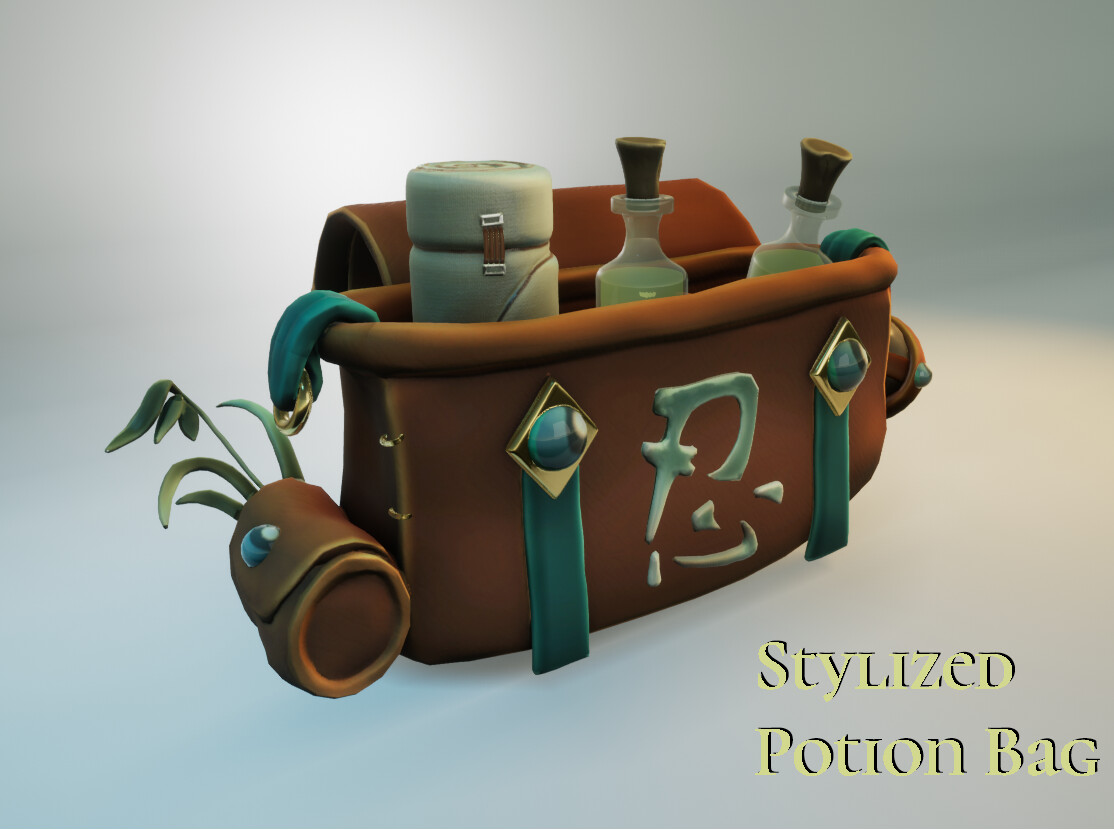 ArtStation - Stylized Potion Bag