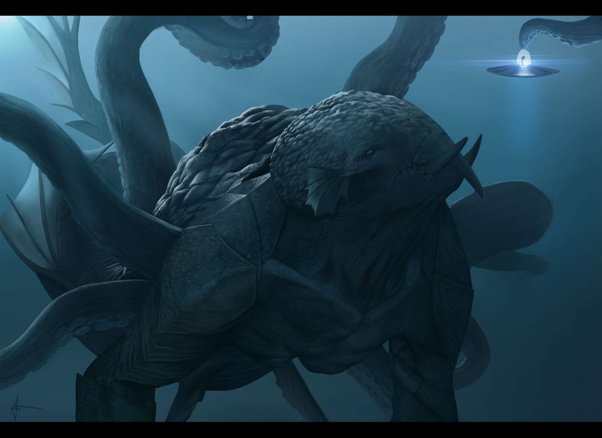 ArtStation - Kraken vs alien