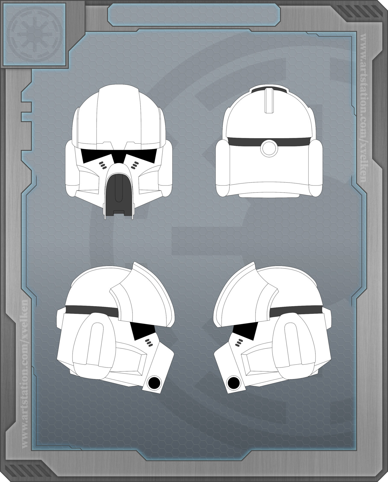 Bart Antwerpen - Clone Trooper Template - Helmets (WIP)