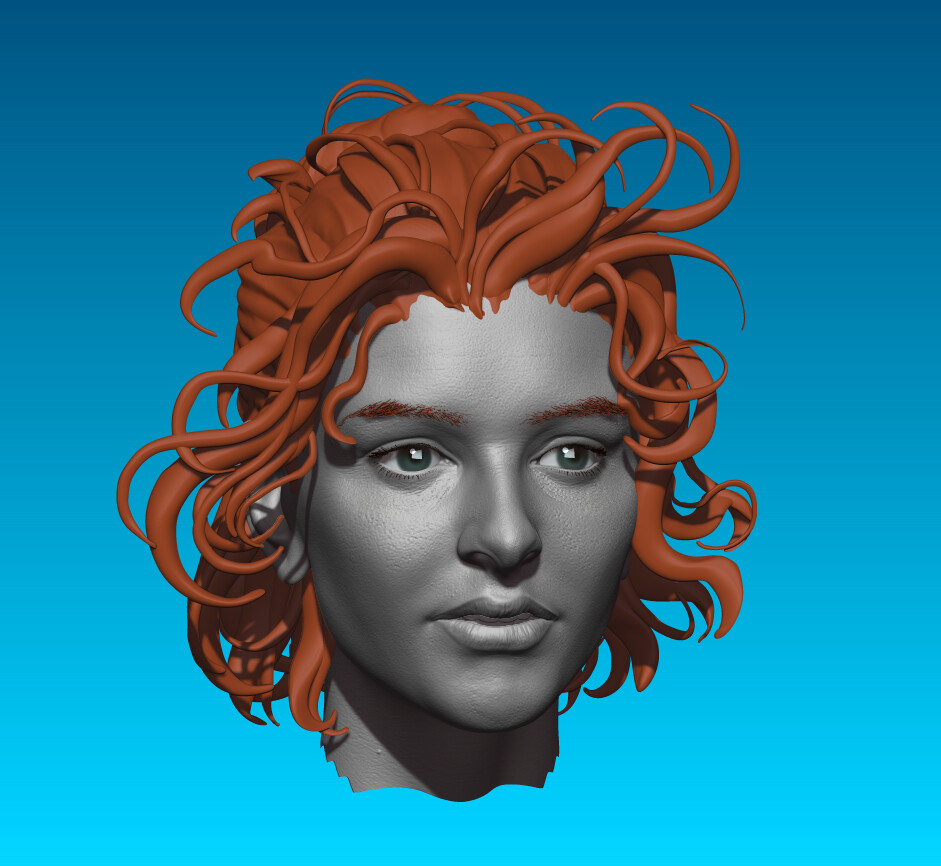 Mona Fuchs - Realism - Hair Cards Project