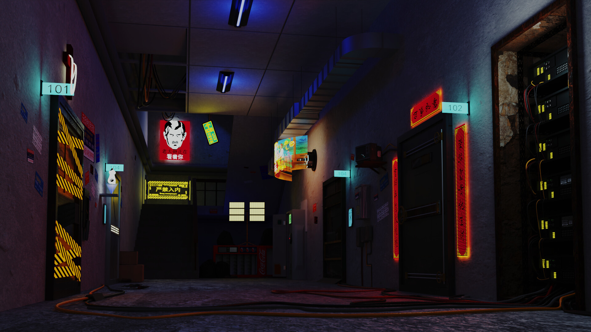 ArtStation - cyberpunk old Chinese residential building