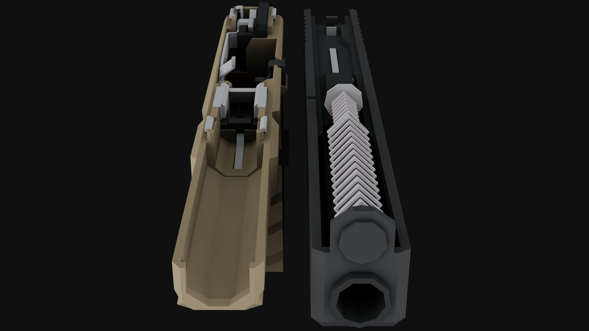ANDstriker - Low-poly Glock 17 + internal parts