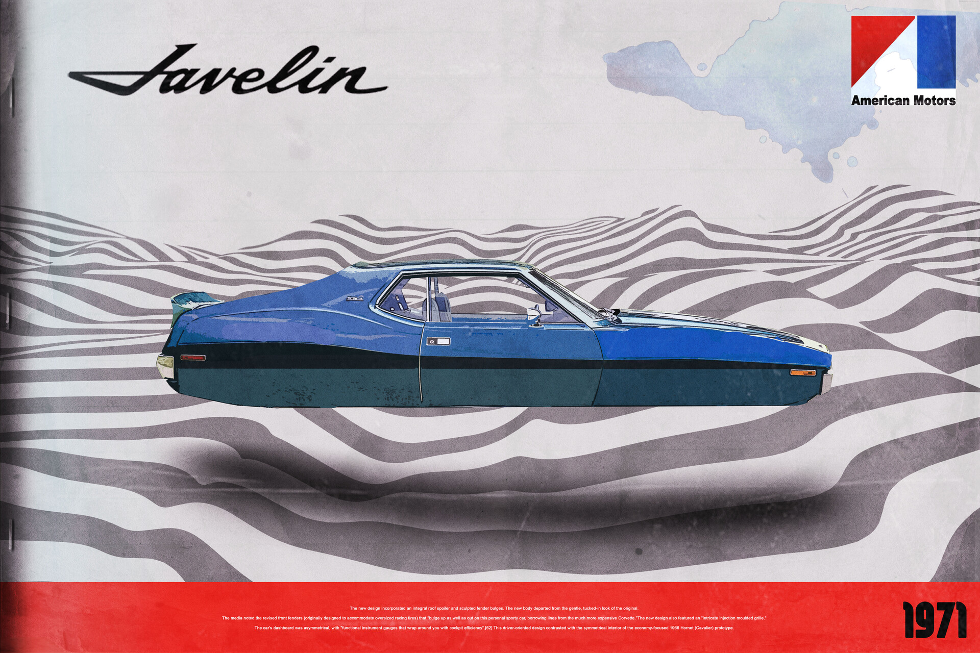 ArtStation - AMC Javelin Vintage Hovercar Magazine