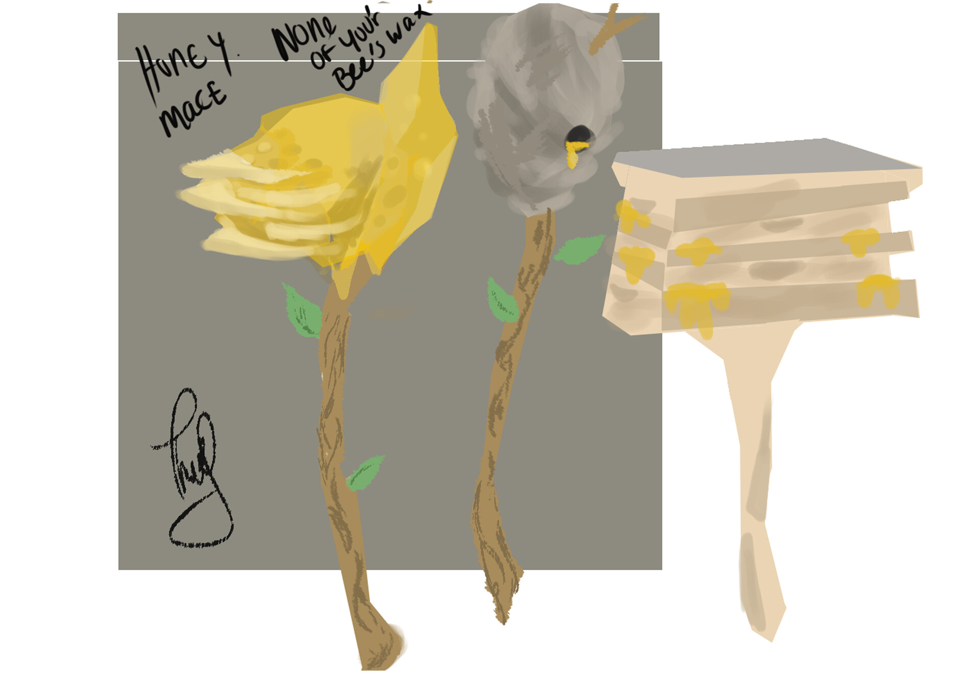 ArtStation - None of your bee's wax mace concepts
