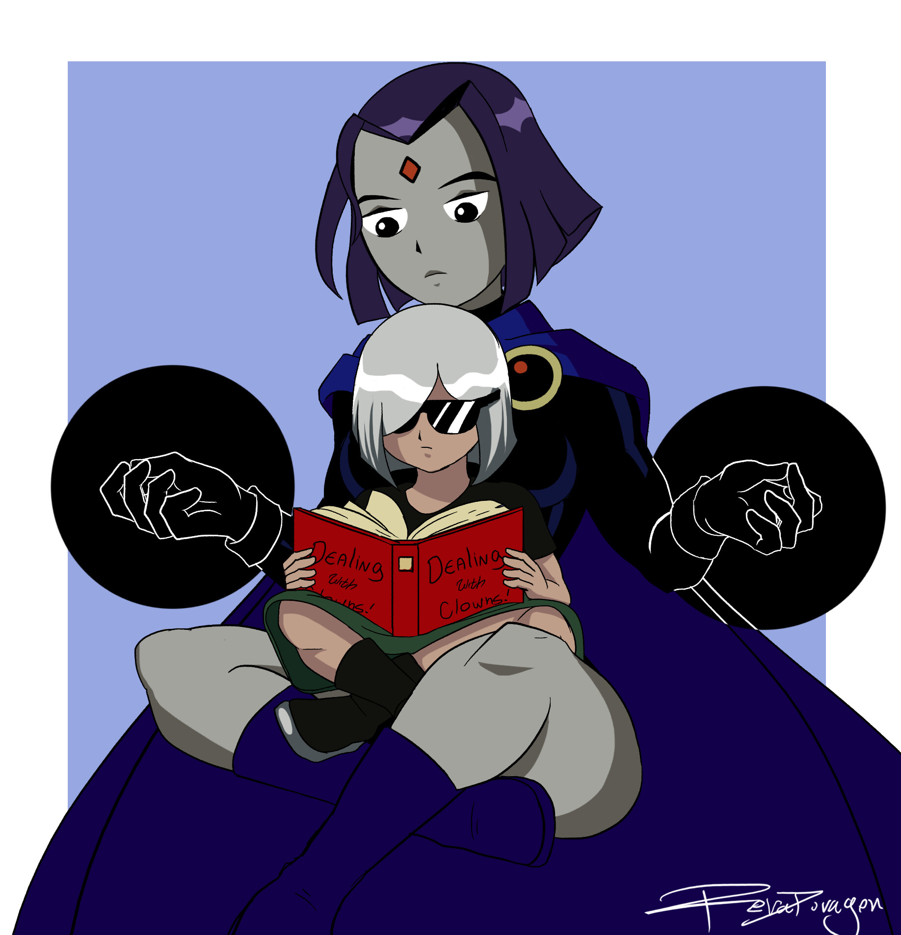 ArtStation - Raven and Luna - Dealing with clowns