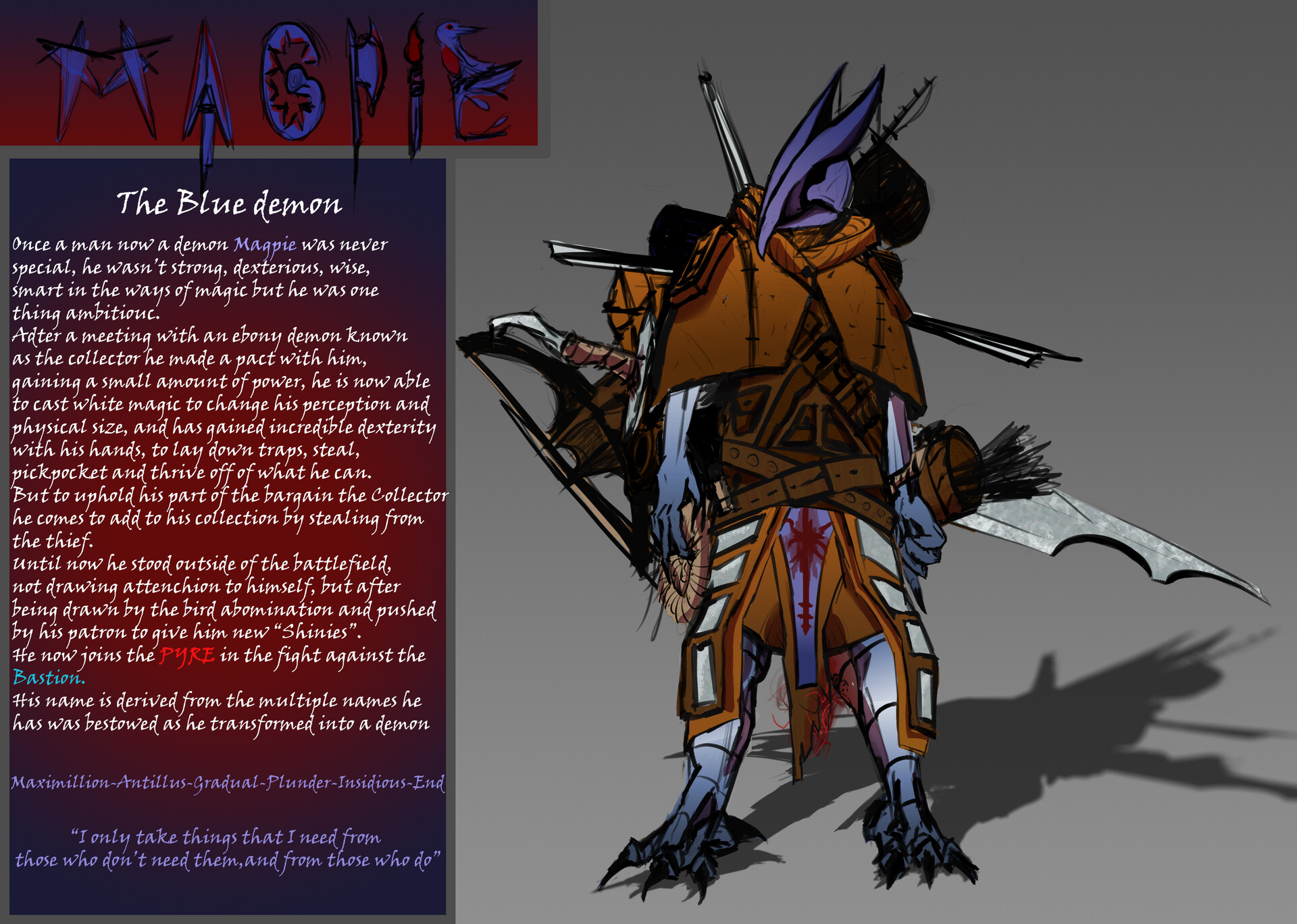 ArtStation - Magpie the Cunning Demon