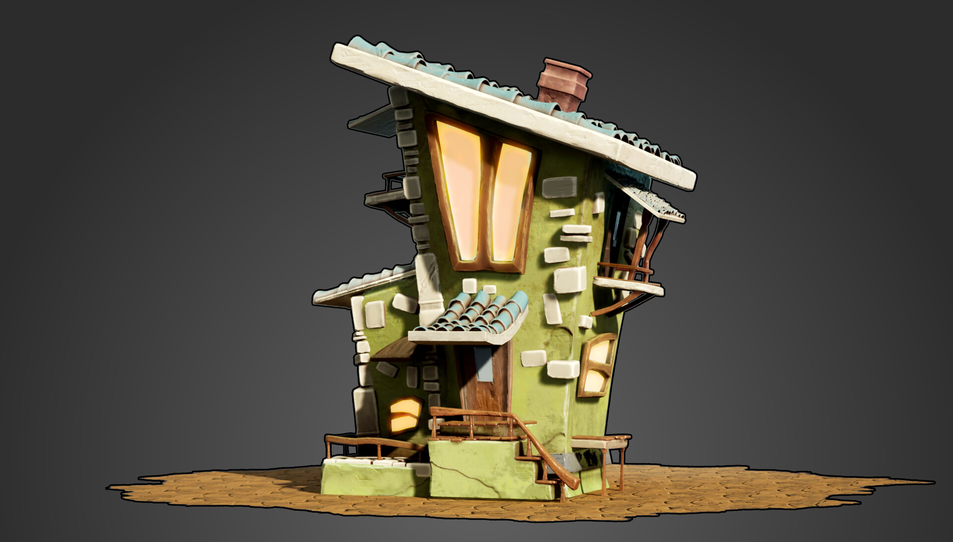 ArtStation - Stylized Building - 3D Art