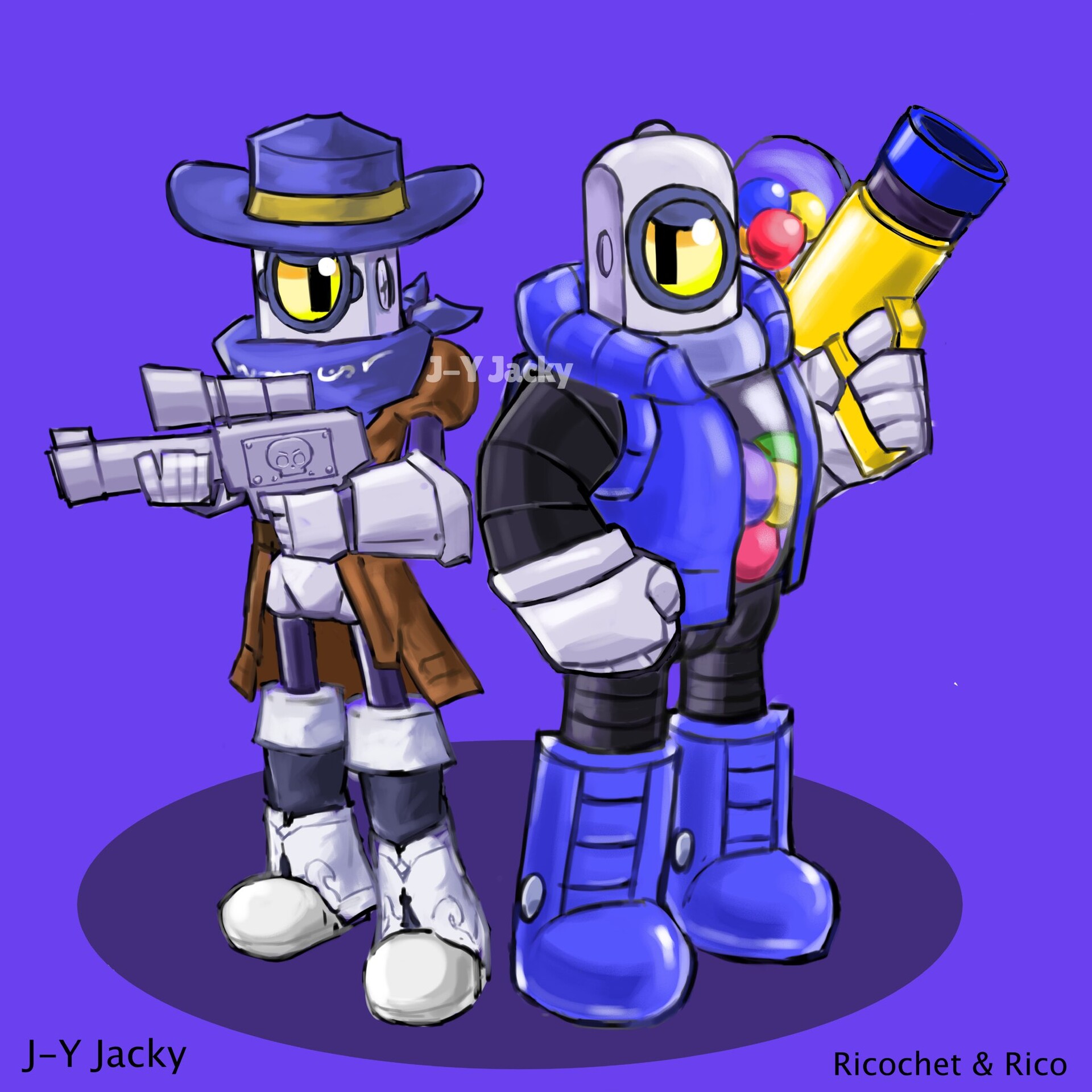 how to draw brawl stars rico