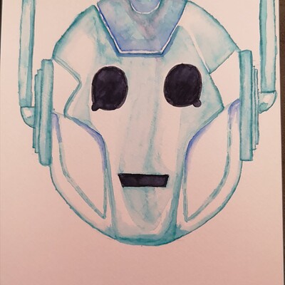 cyberman head drawing