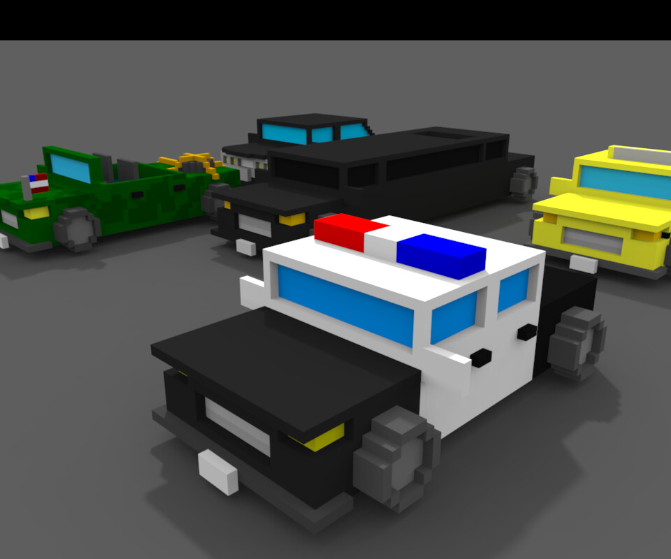 ArtStation - Voxel vehicles project ( 2017 )