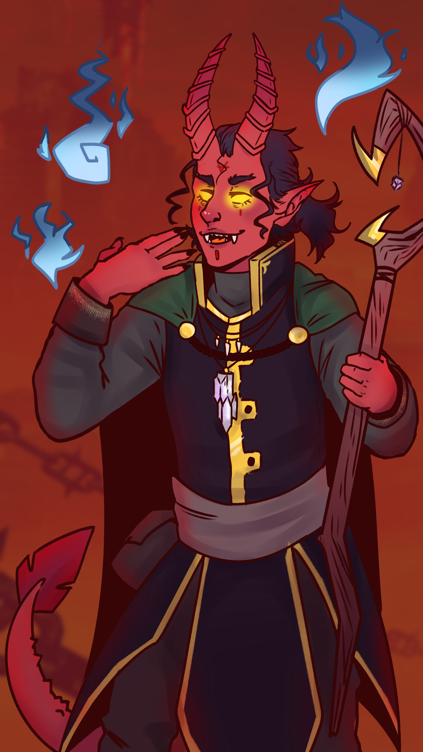 ArtStation - Tiefling warlock