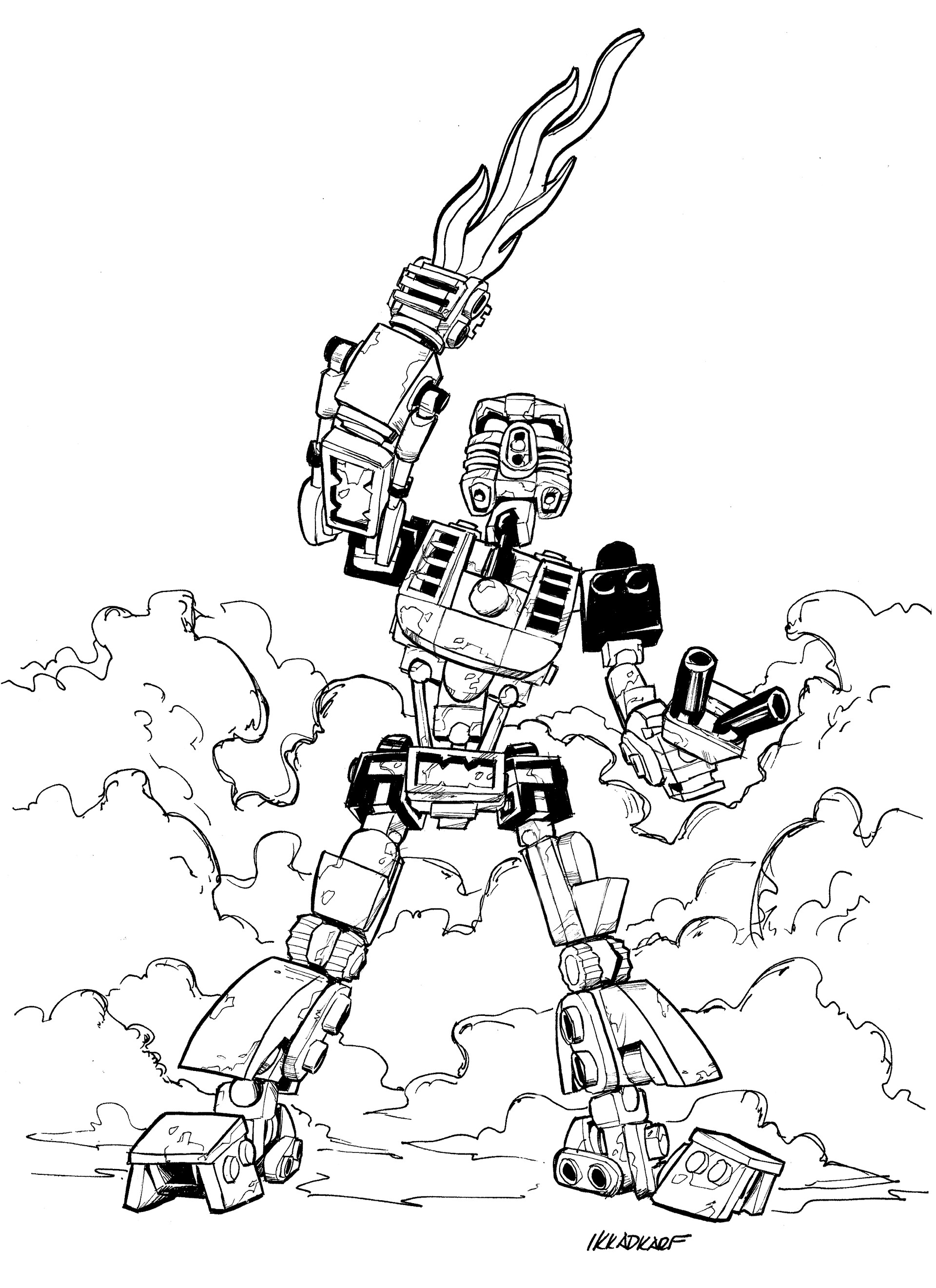 bionicle coloring pages tahu