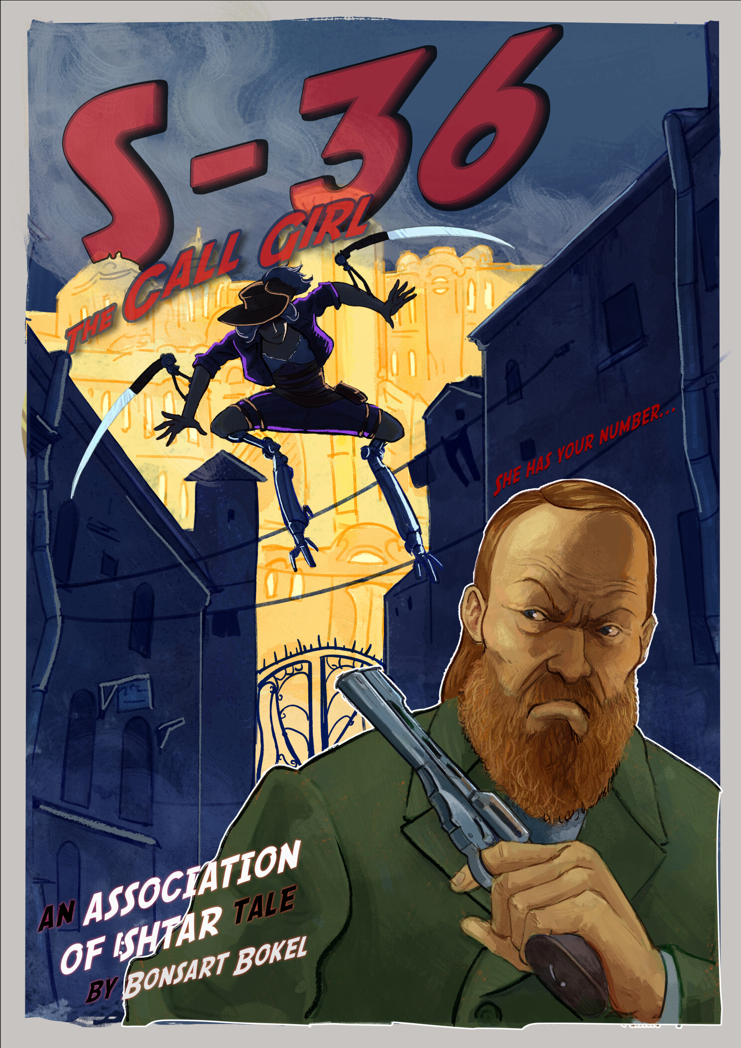 ArtStation - Steampunk comic book cover for S-36: The Call Girl