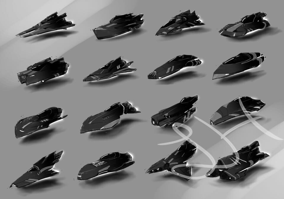 ArtStation - Sci-fi race car thumbnails