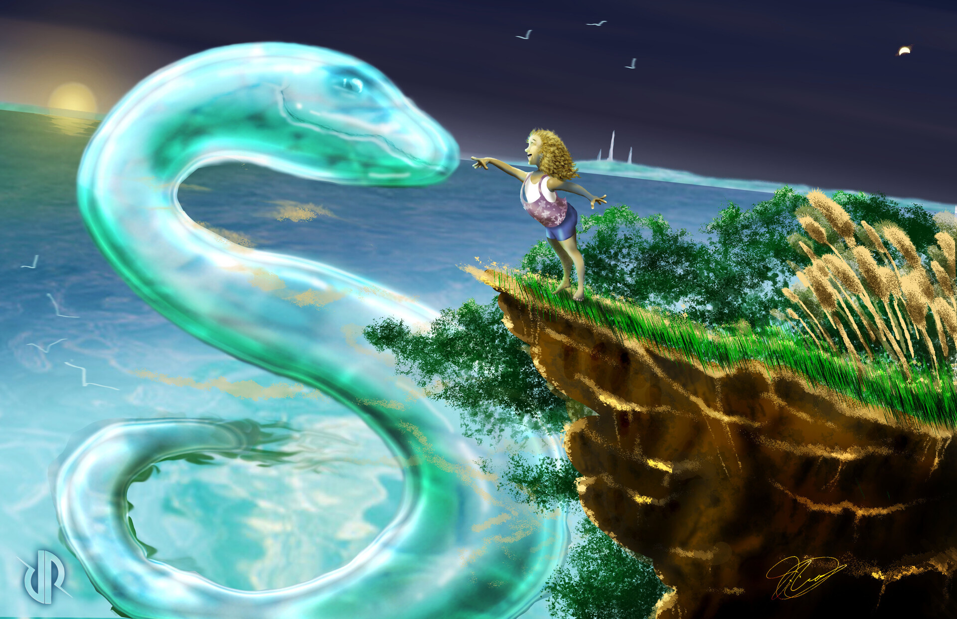 ArtStation - The Girl And The Aqueos
