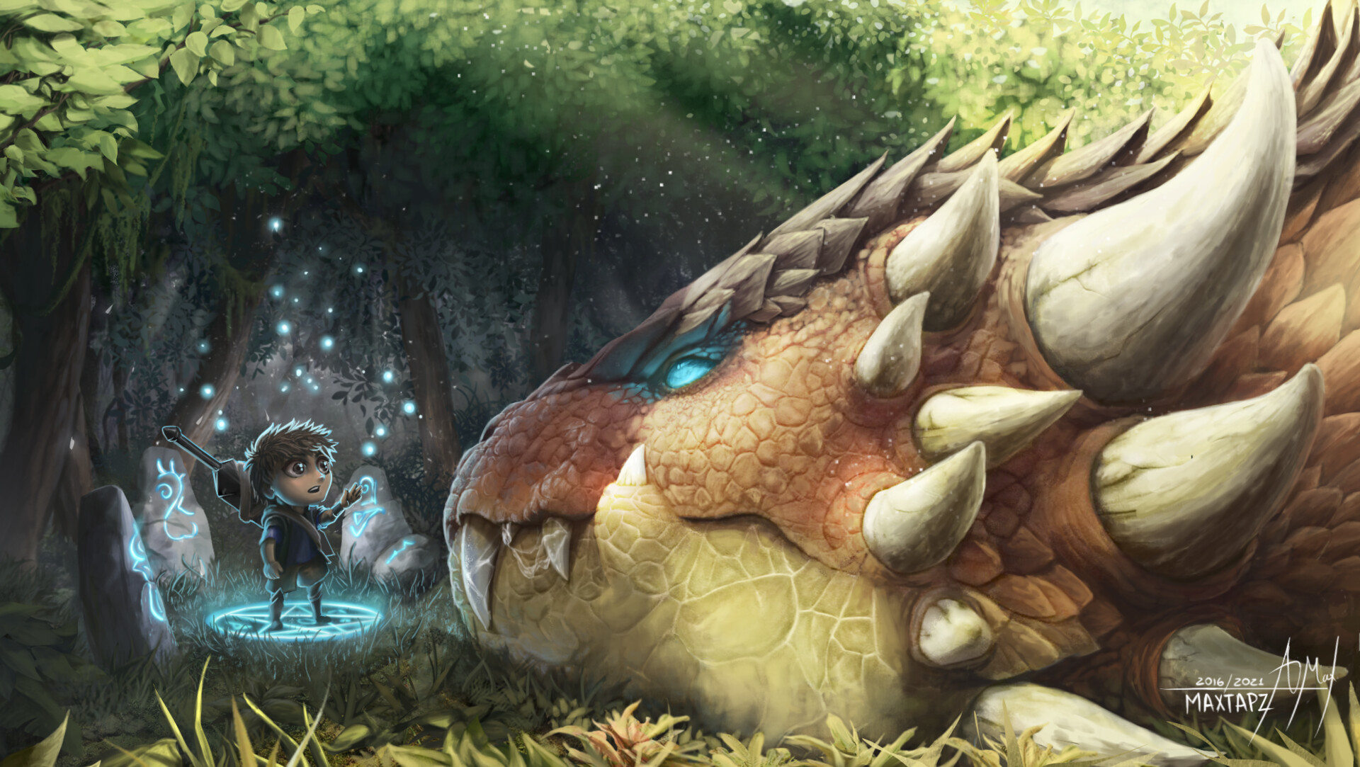 ArtStation - Little warrior's new friend