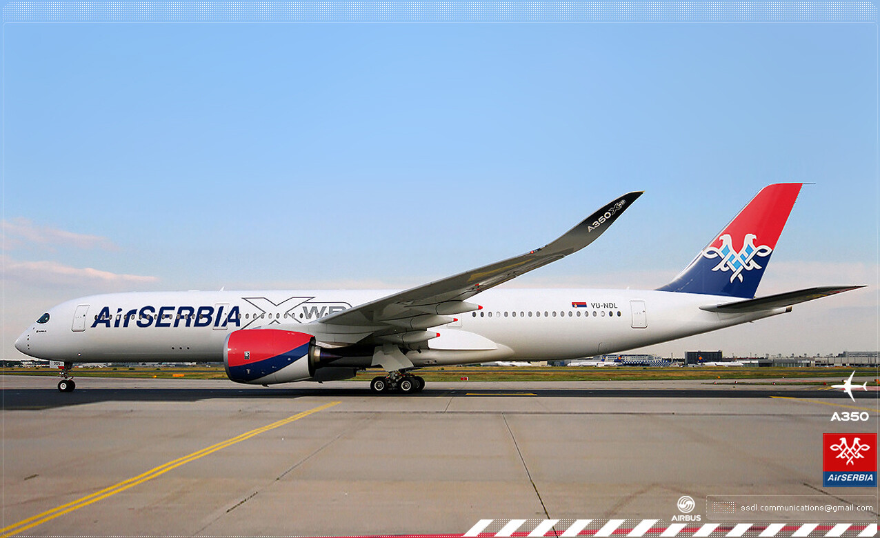 ArtStation - AirSerbia Airbus A350 XWB Livery concept