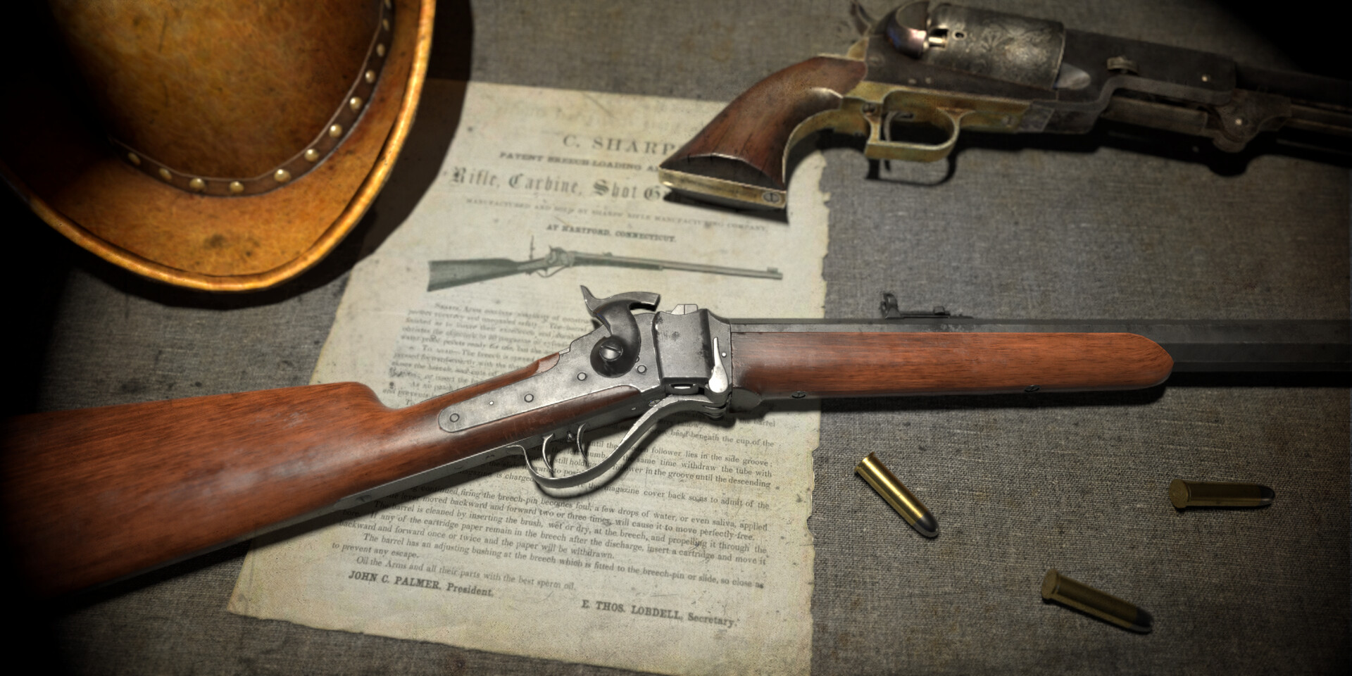 ArtStation - Sharps 1874 Rifle render