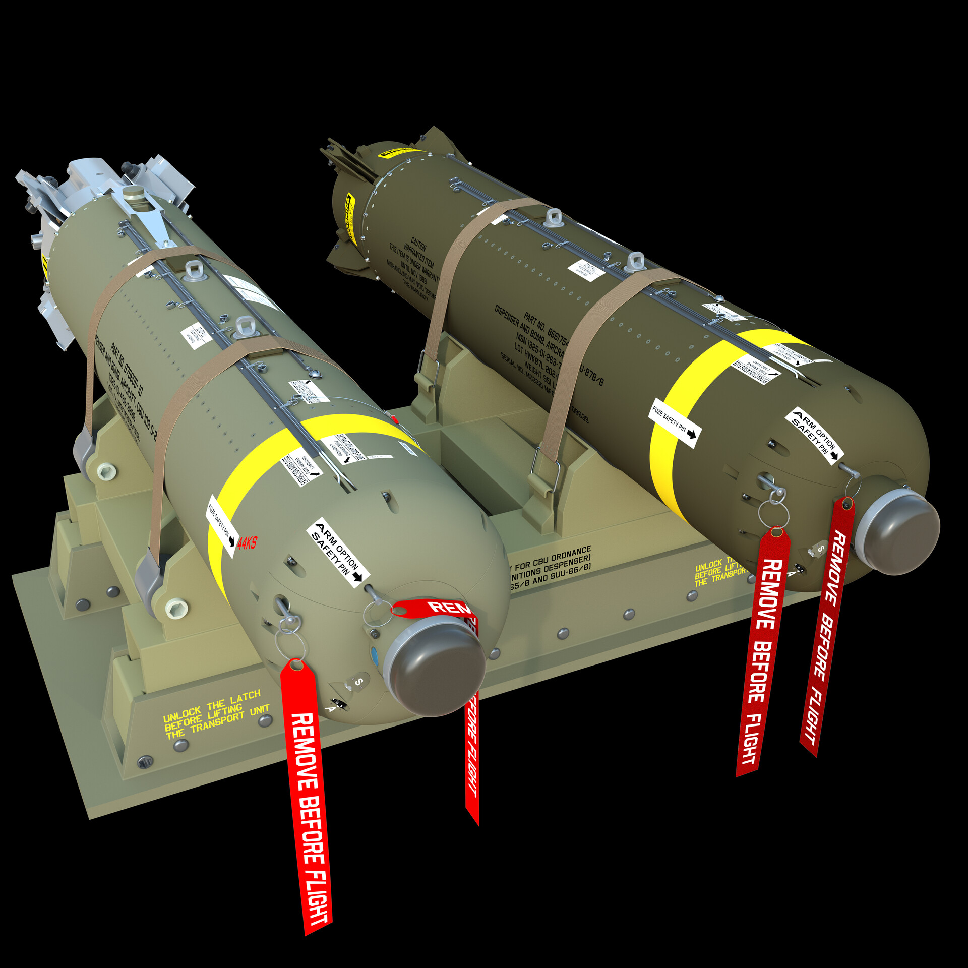 Edgar B - CBU-87 and CBU-103 Combined Effects Munitions on platform