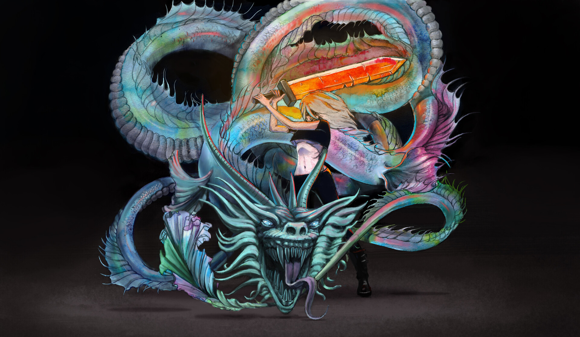 ArtStation - Rainbow Dragon