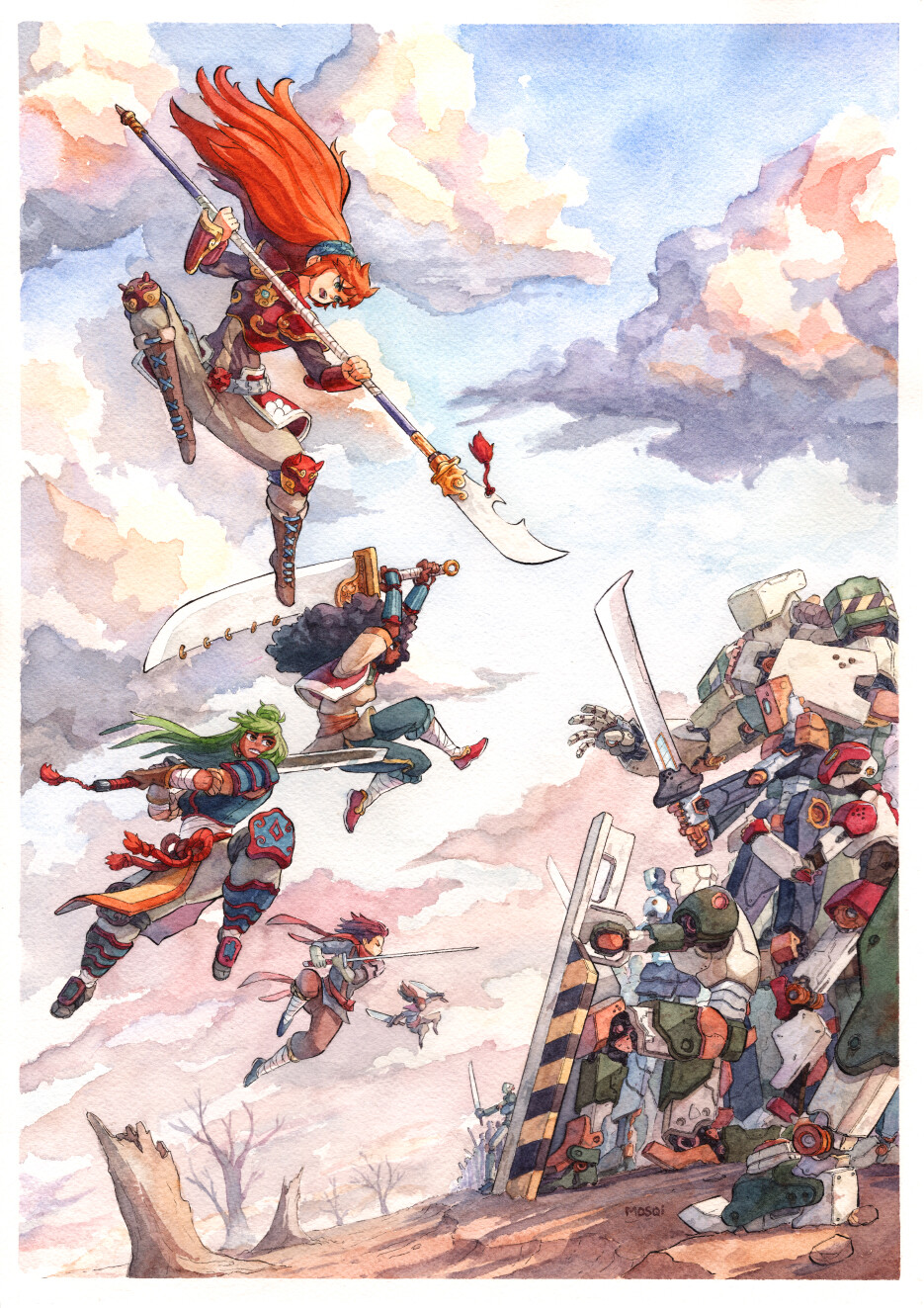 ArtStation - Epic battle A3 commission