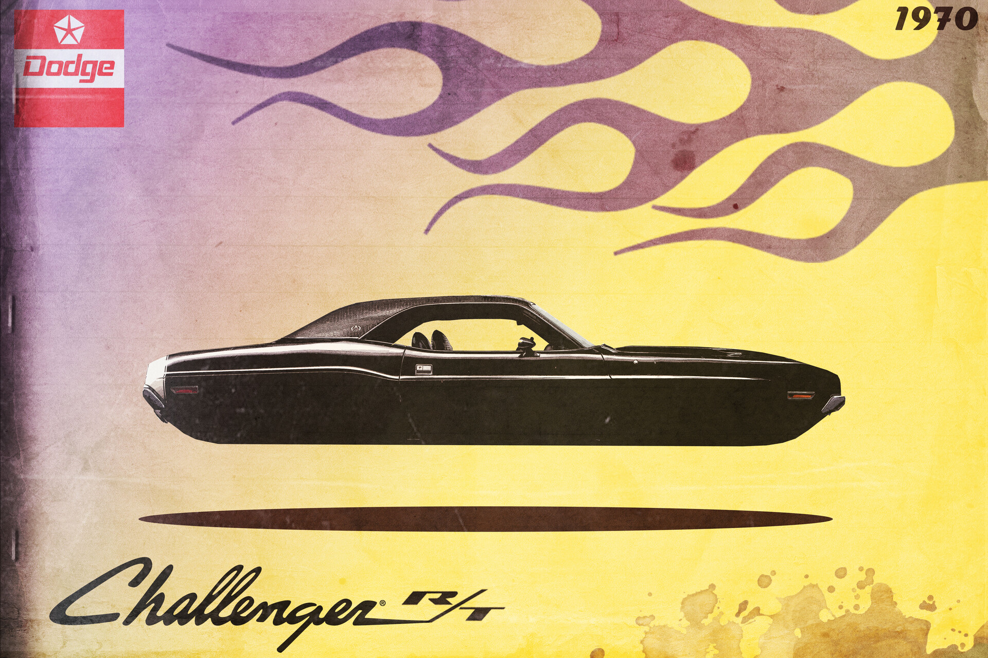 ArtStation - Dodge Challenger RT Vintage Hovercar Magazine