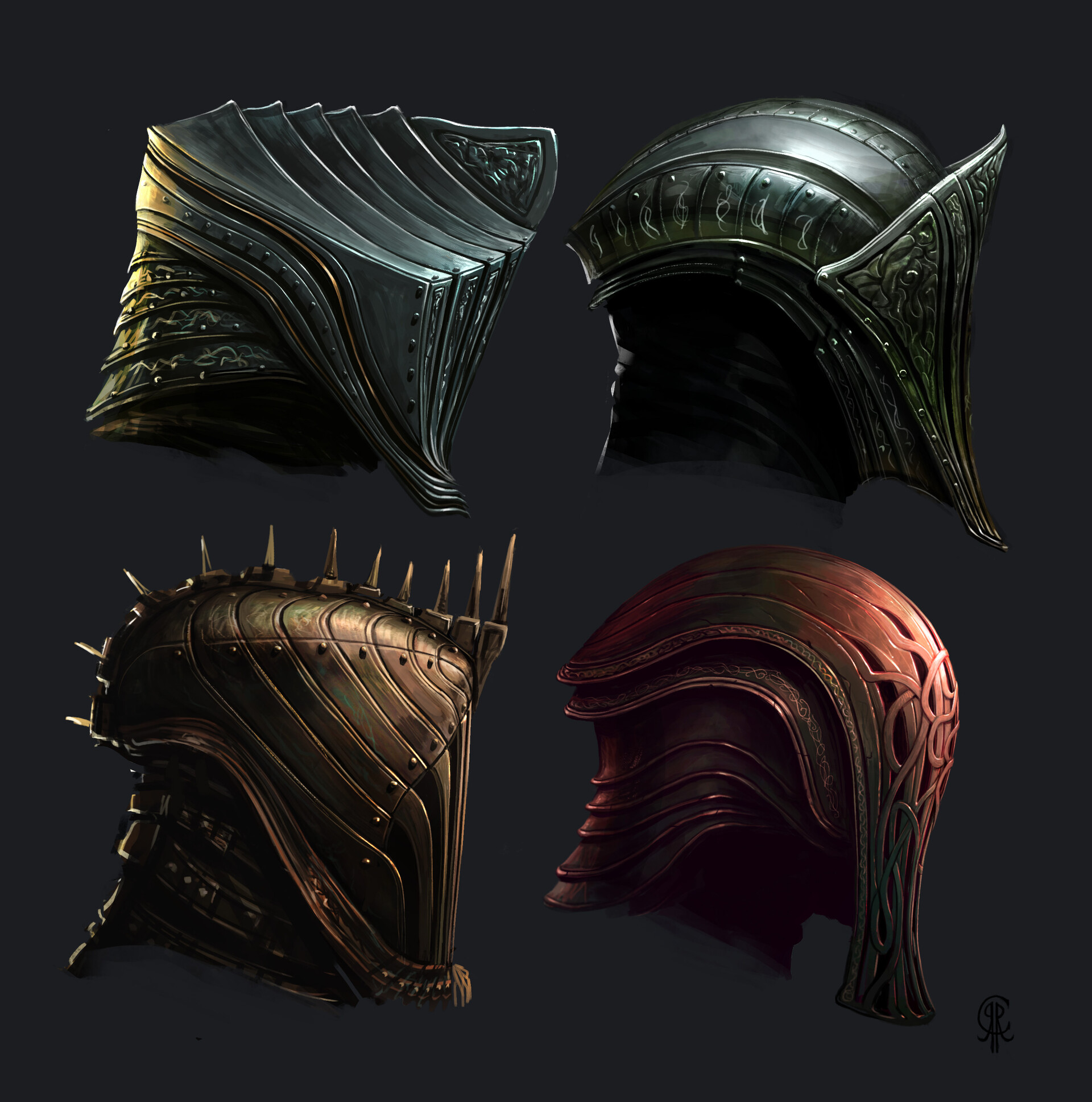 ArtStation - Helmet Design & Materials Study
