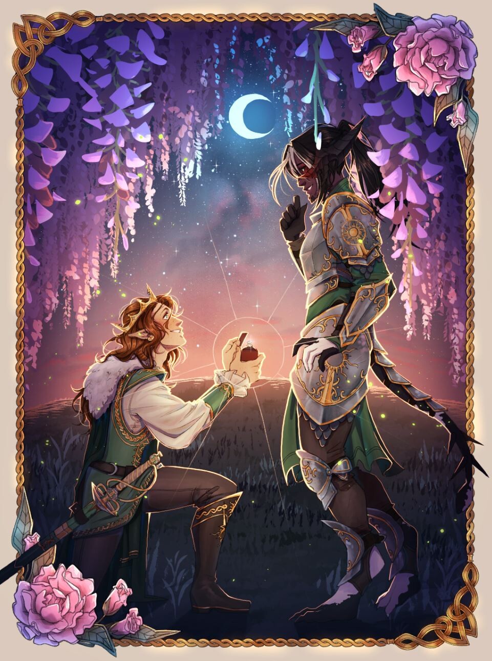 ArtStation - Commission: Final Fantasy XIV- Wedding Proposal