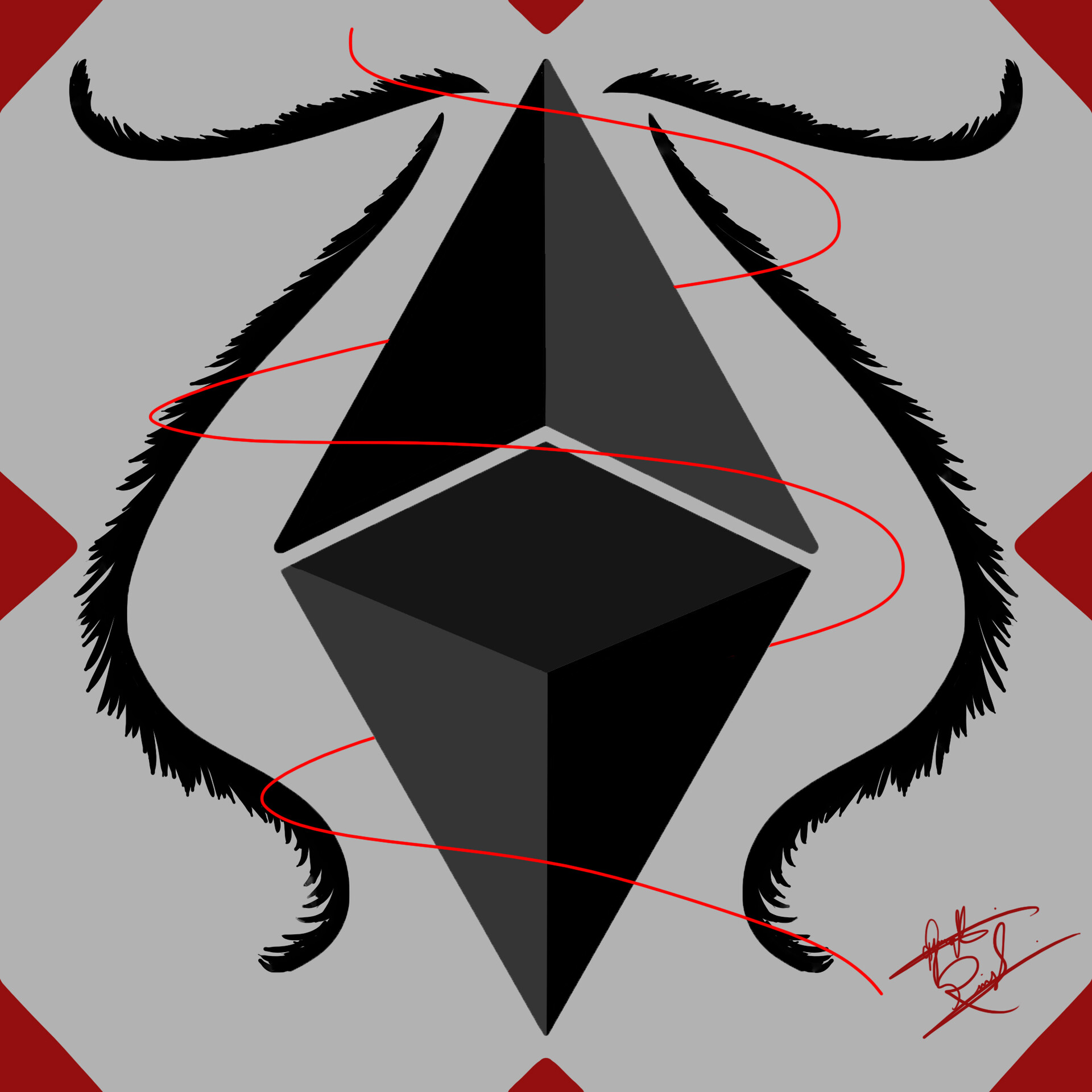 ArtStation - The Line Of Ethereum - NFT (Open Sea: GOGRising)