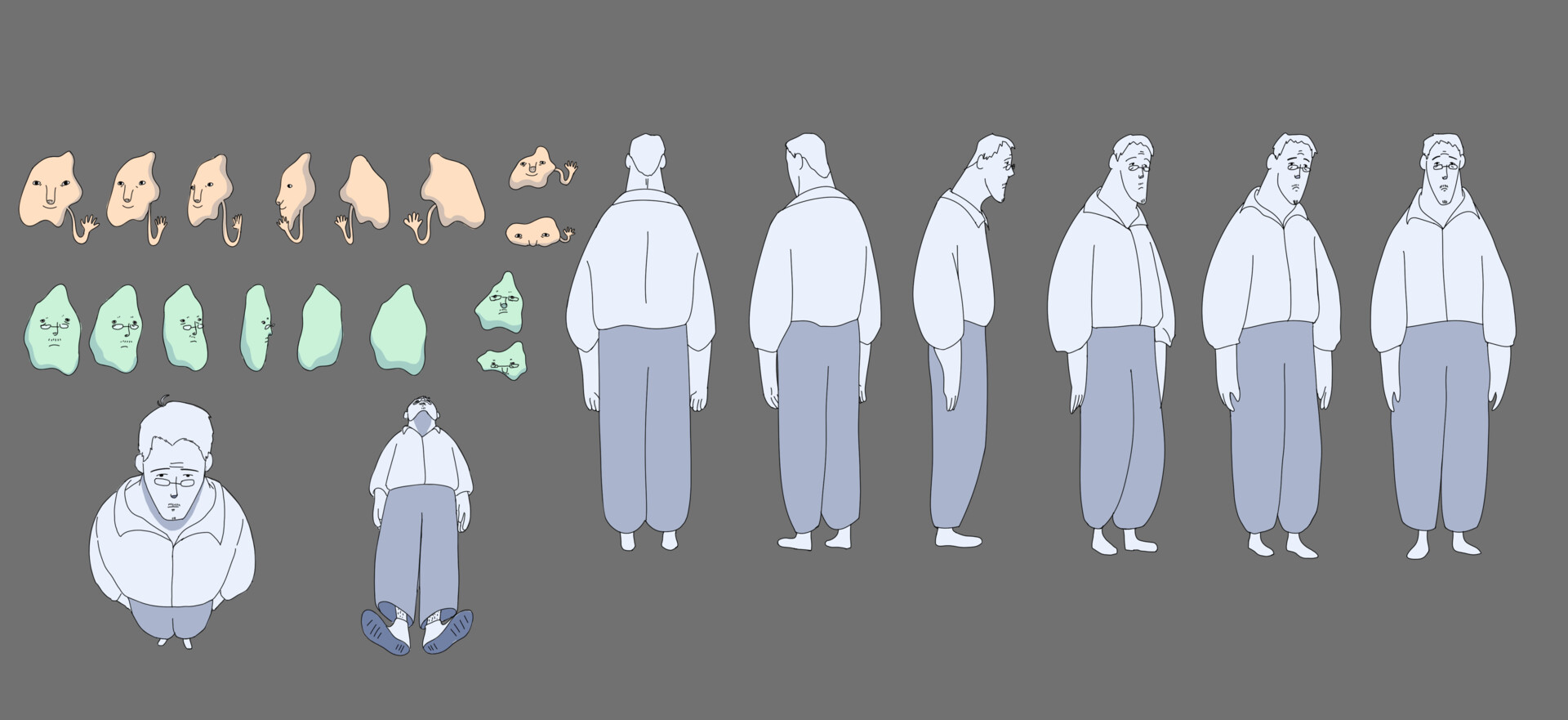 ArtStation - Tired Man and Ghost(s) Character Design