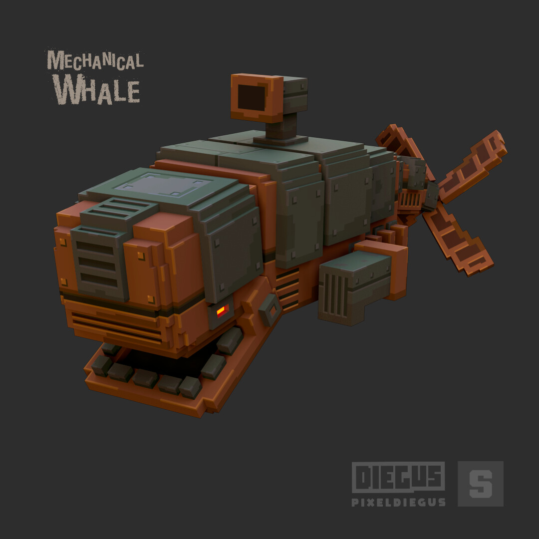 ArtStation - Mechanical southern whale