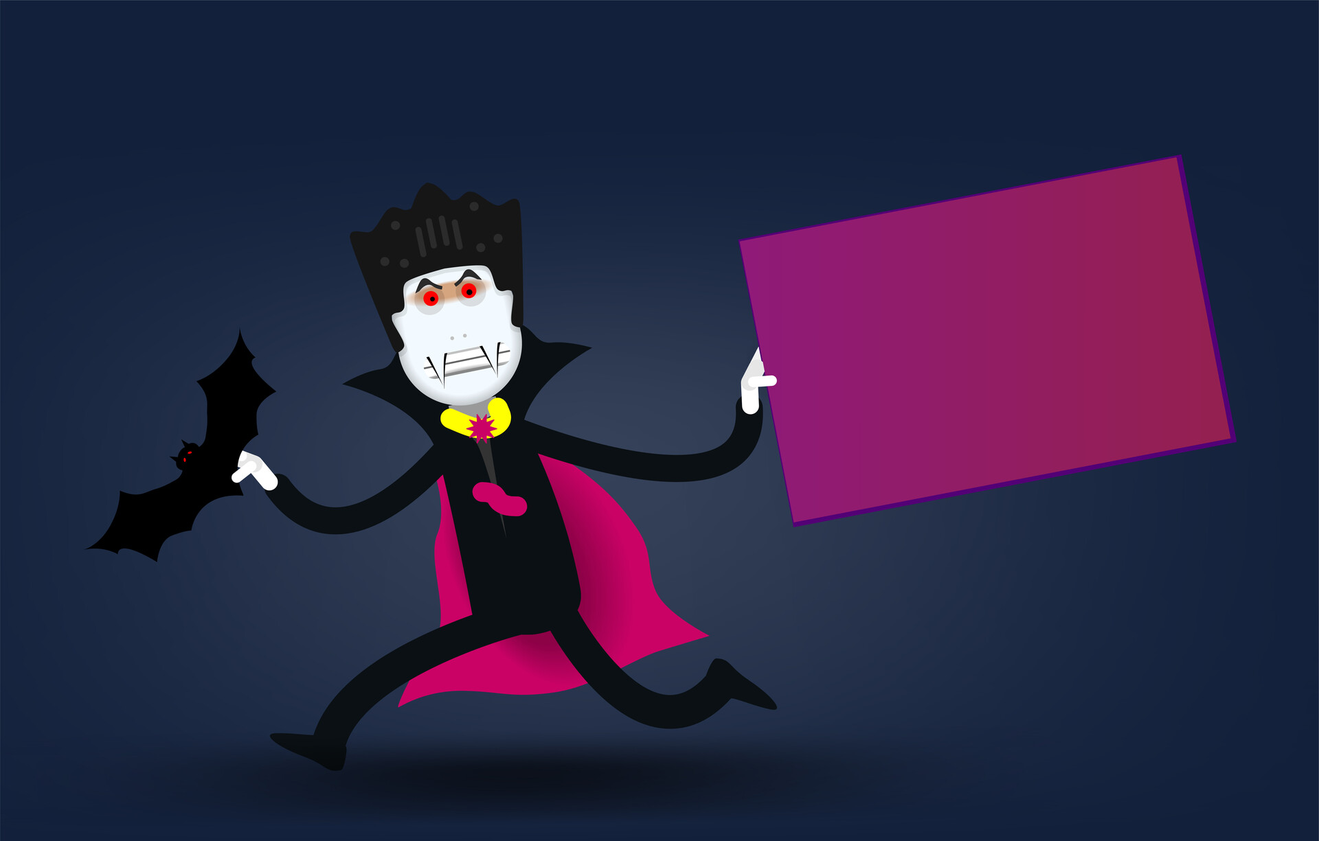 ArtStation - Vampire Count with an empty sign for Halloween