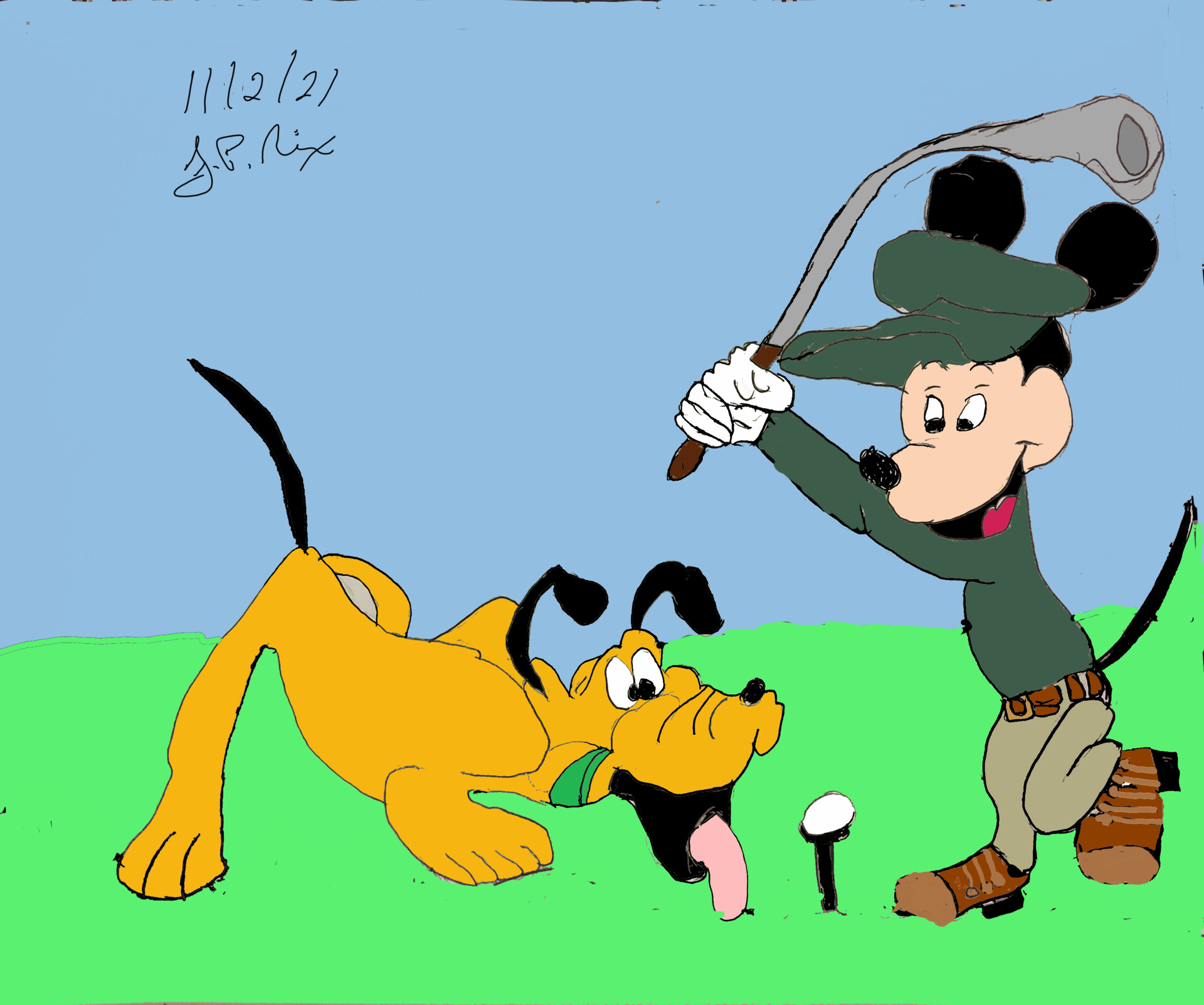 ArtStation - Mickey and Pluto