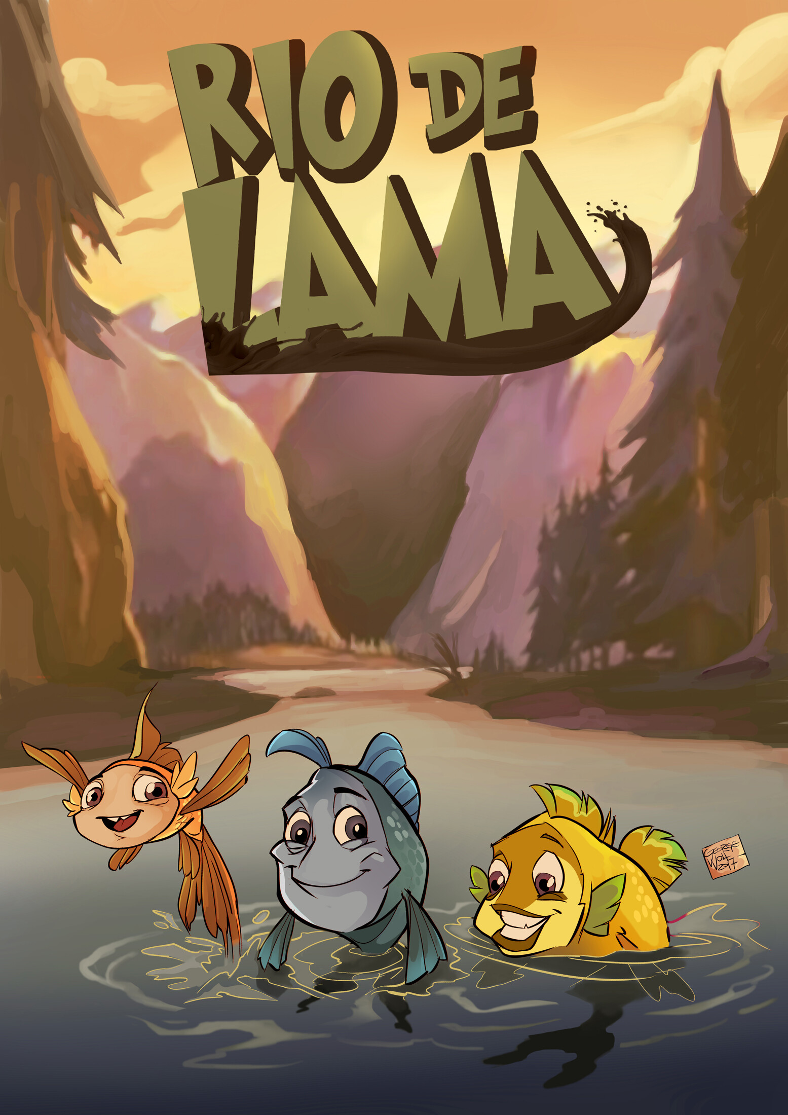 ArtStation - CHILDREN'S BOOK: RIVER OF MUD