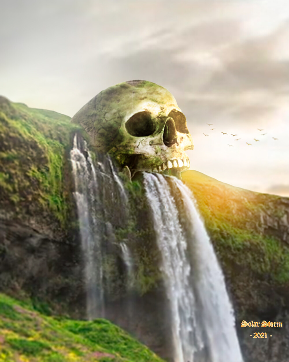 ArtStation - Skull Waterfall
