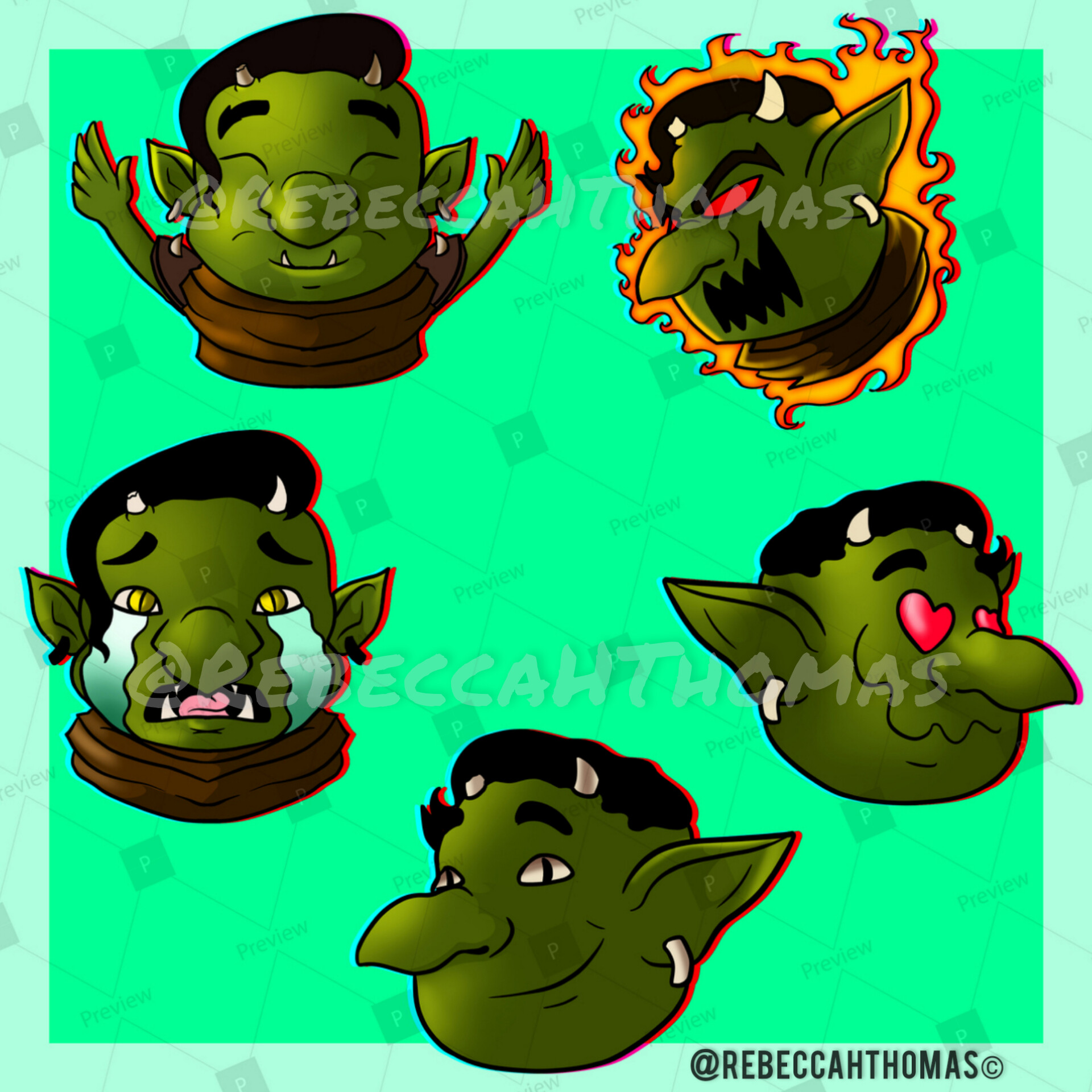 ArtStation - Goblin Twitch Emotes