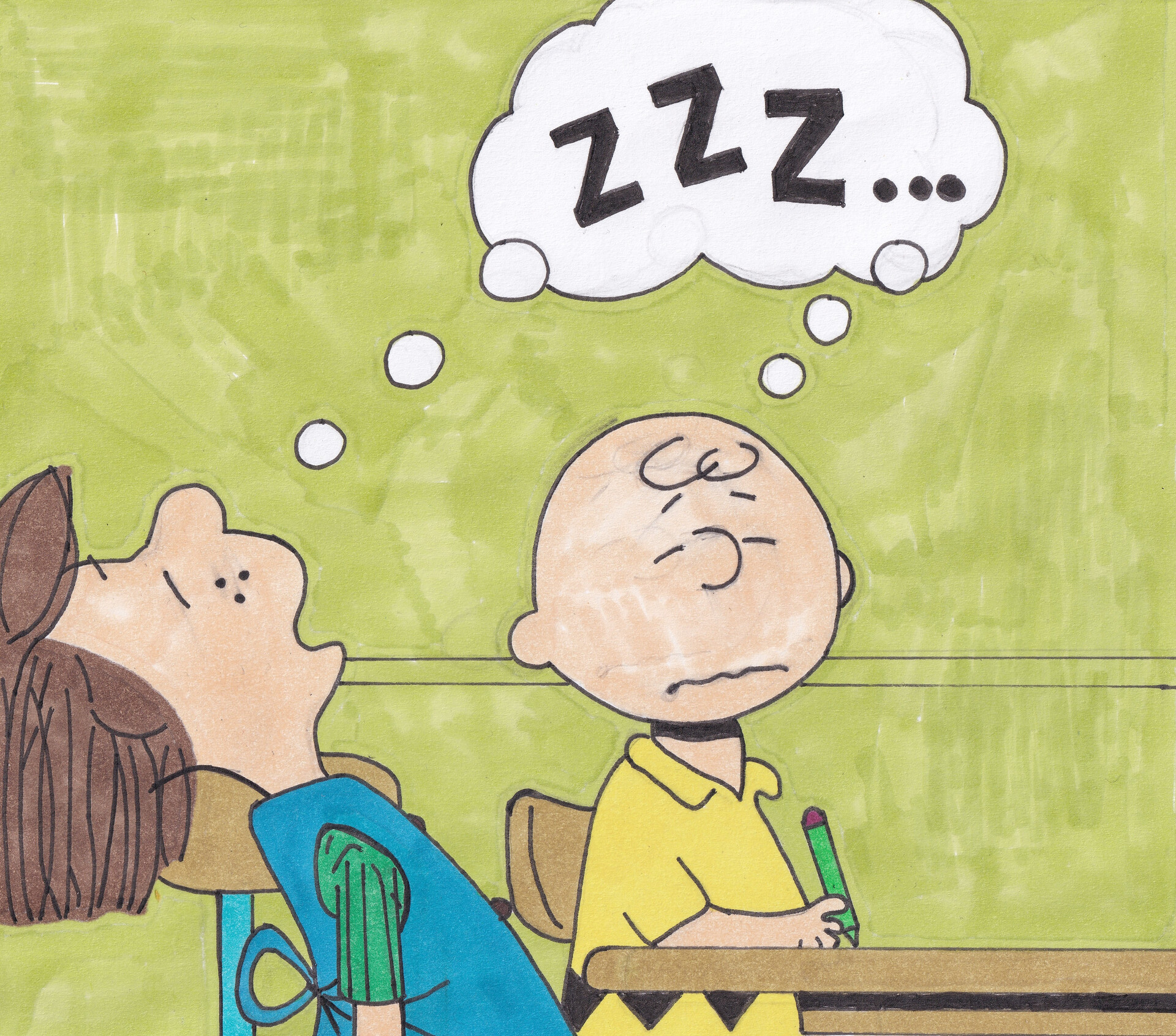 ArtStation - Hard At Work, Charlie Brown (Fan Made, Panel 1.)