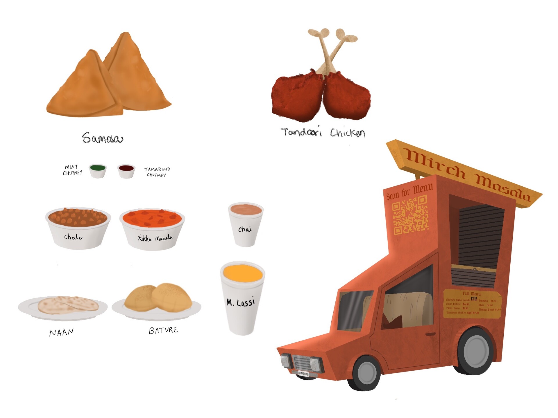 ArtStation - PROP DESIGN INDIAN FOOD TRUCK