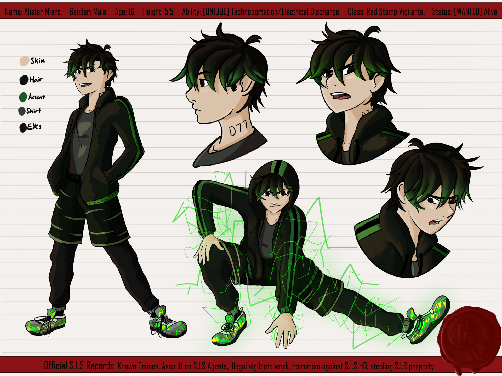 ArtStation - Alister Miers Character Sheet